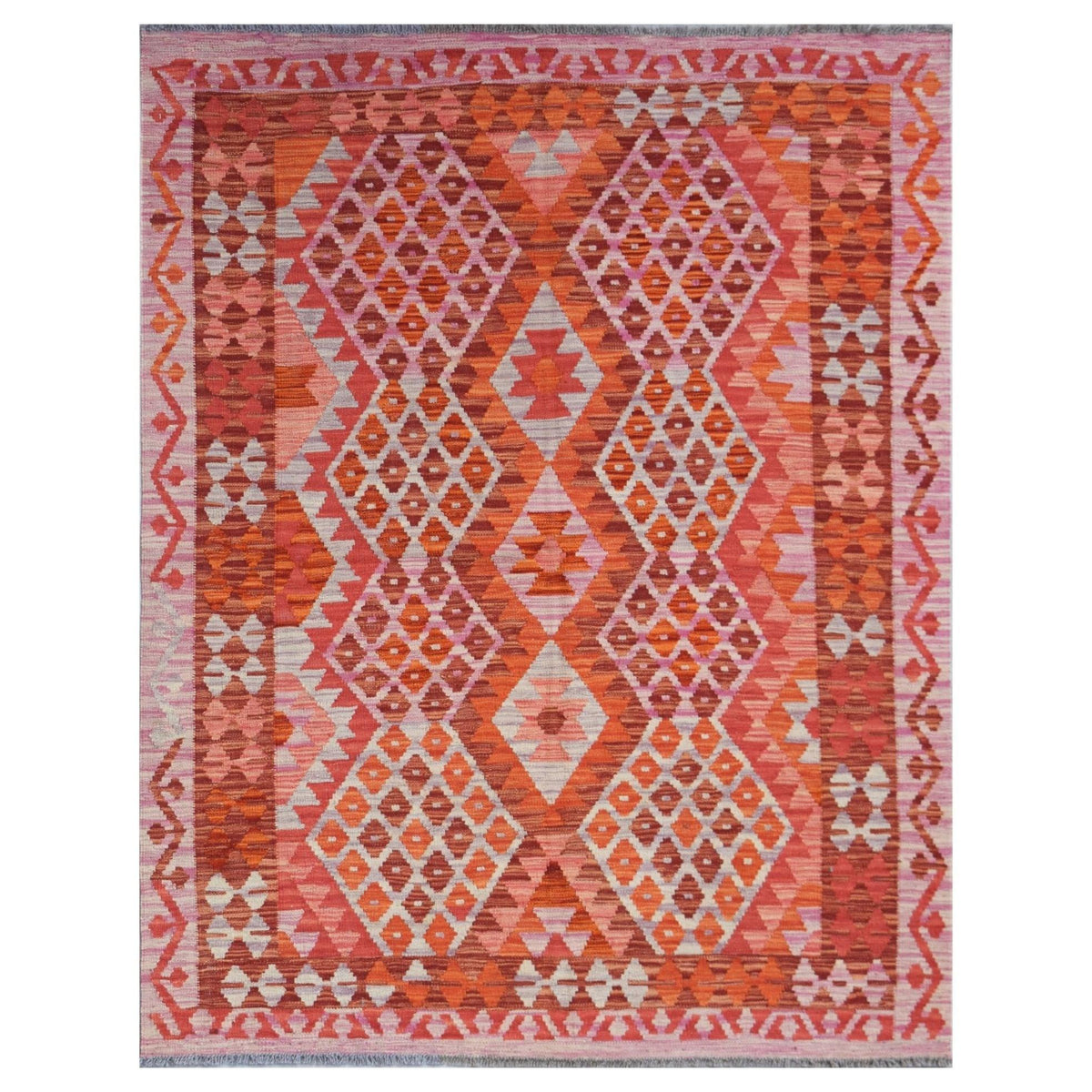 Handmade Afghan Maimana Kilim | 200 x 155 cm | 6'7" x 5'2" – Najaf Rugs