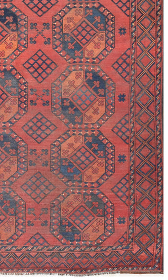 Handmade Antique Afghan Elephant's Foot Rug | 284 x 247 cm | 9'3" x 8 ...