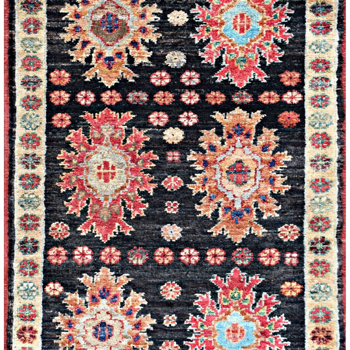 Handmade Mini Afghan Chobi Rug | 95 x 54 cm | 3'2" x 1'9" – Najaf Rugs