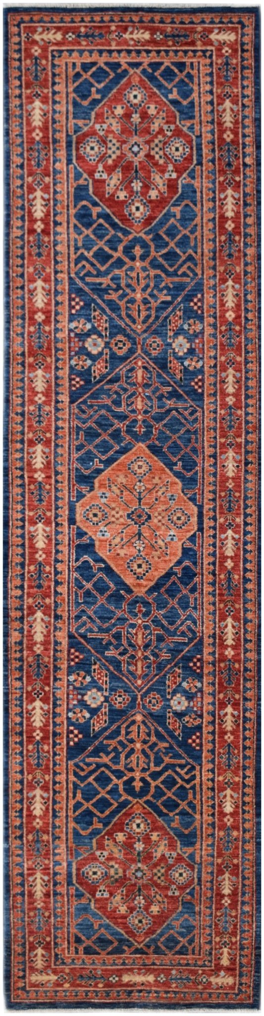 Handmade Traditional Chobi Hallway Runner | 307 x 76 cm | 10'1" x 2'6"