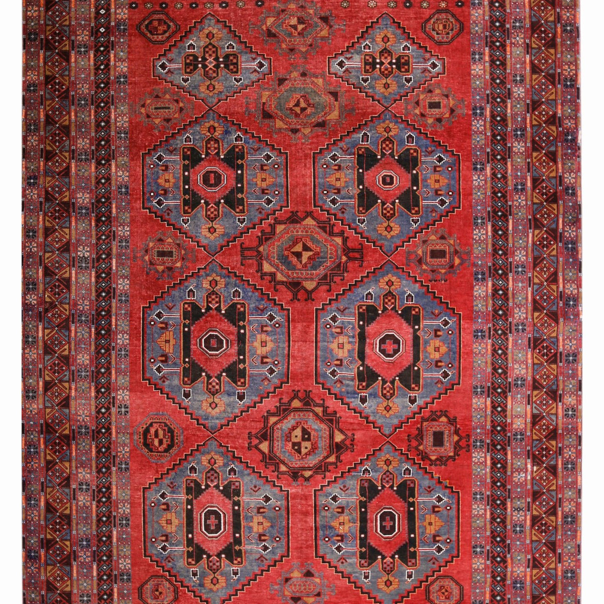 Handmade Vintage Afghan Balouch Rug | 384 x 260 cm | 12'7" x 8'6 ...