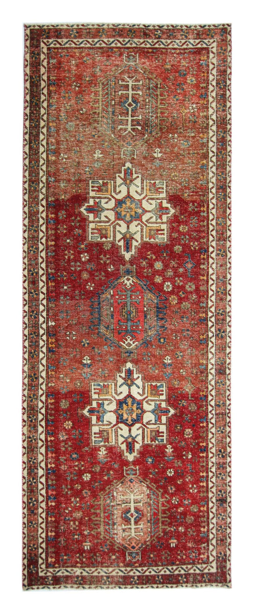 Handmade Vintage Persian Hallway Runner | 269 x 97 cm | 8'10" x 3'2 ...